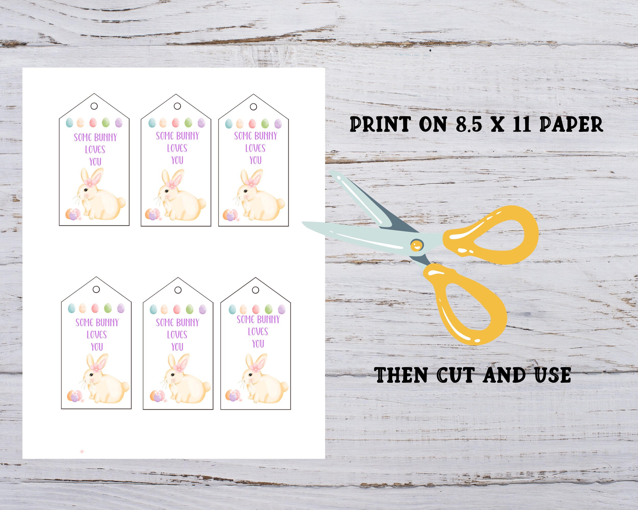 Printable Pastel Easter Tags, Easter Bunny Tags, Easter Favor Tags ...