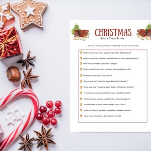 Christmas Trivia Party Game, Classroom Christmas Activity, Santa Claus ...