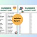 Summer Activity Bucket List, Printable Summer Checklist, Family Summer ...
