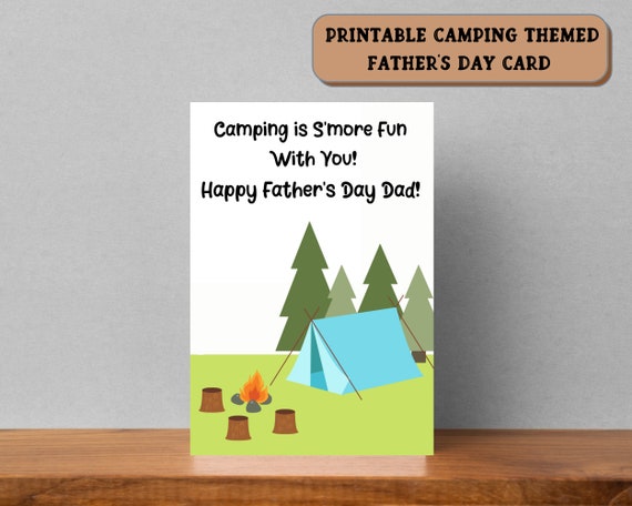 Printable Camping Themed Father's Day Card Card for Dad - Etsy Canada