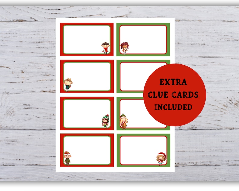 Printable Indoor Christmas Scavenger Hunt, Christmas Treasure Hunt ...