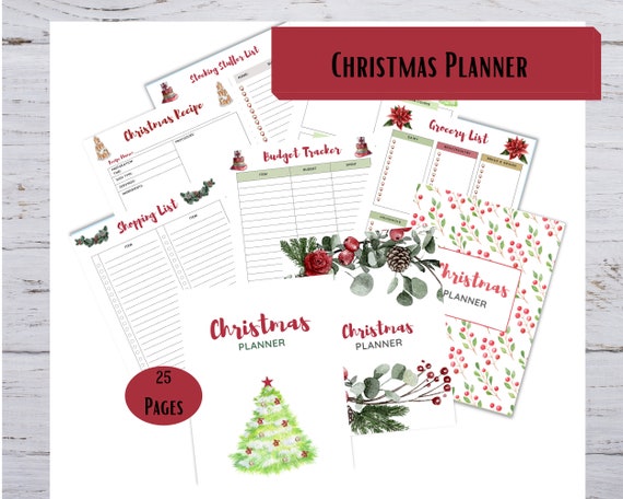 Printable Christmas Planner Digital Christmas Planner - Etsy