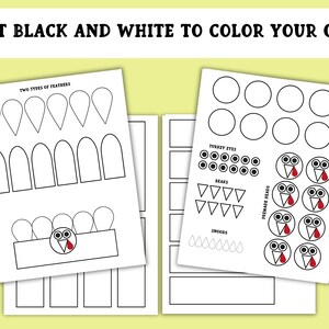 Thanksgiving Printable Napkin Rings Kit, Turkey Craft Kit for Kids ...
