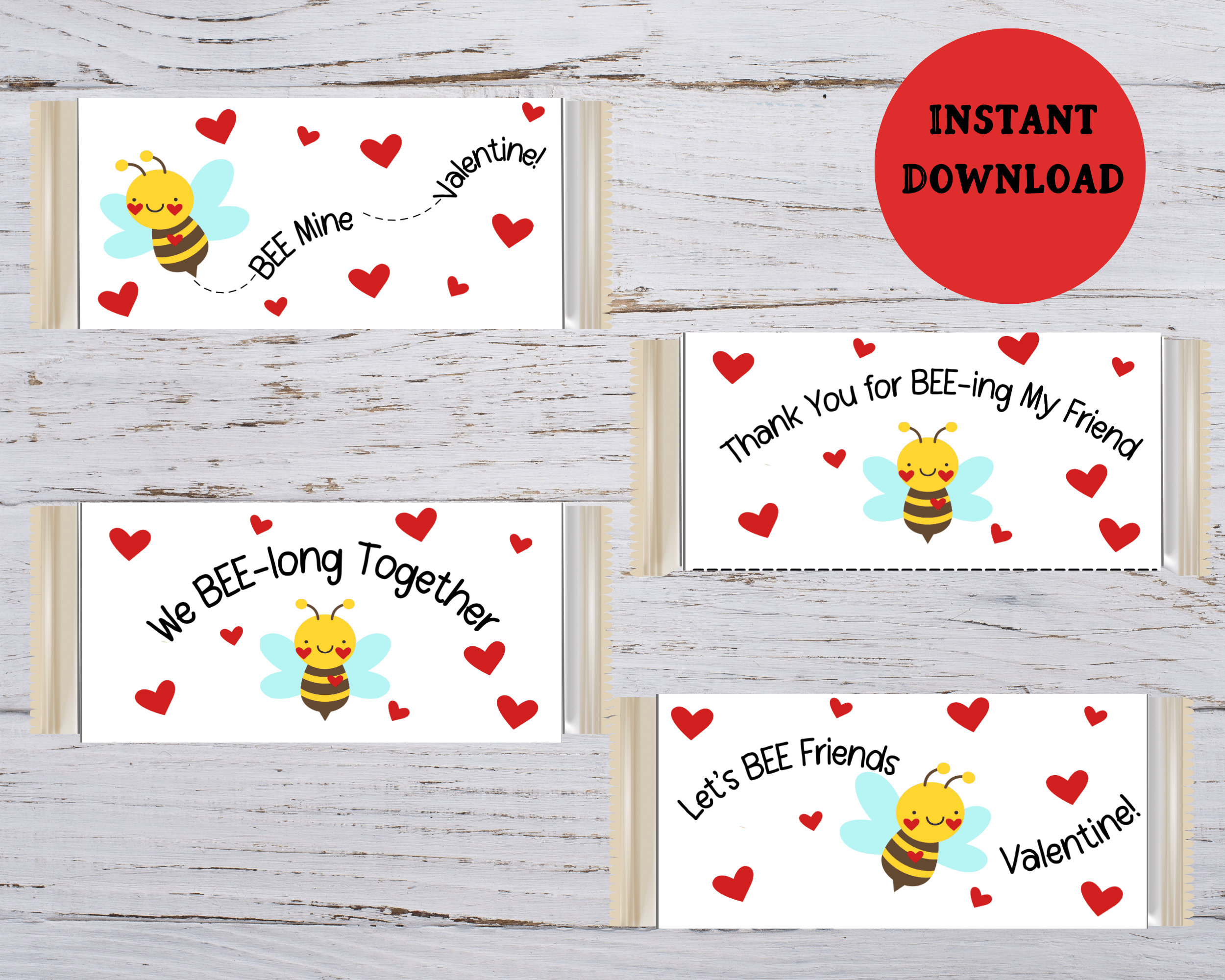 Valentines Day Printable Candy Bar Wrapper, Valentines Day Party Favor ...