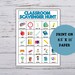Printable Classroom Scavenger Hunt, Back to School Game for Students ...