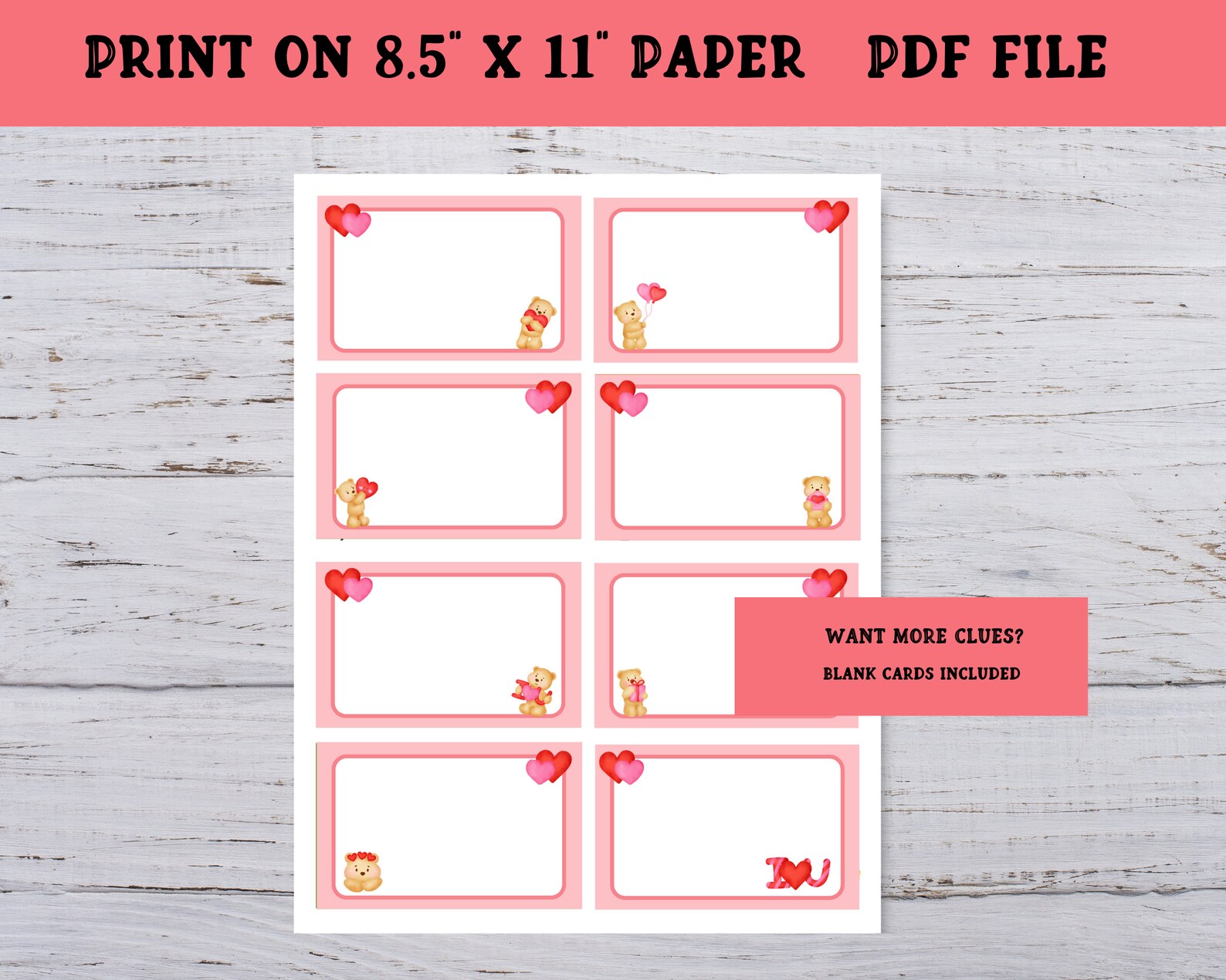 Valentine's Day Treasure Hunt Clues, Indoor Scavenger Hunt for Kids ...