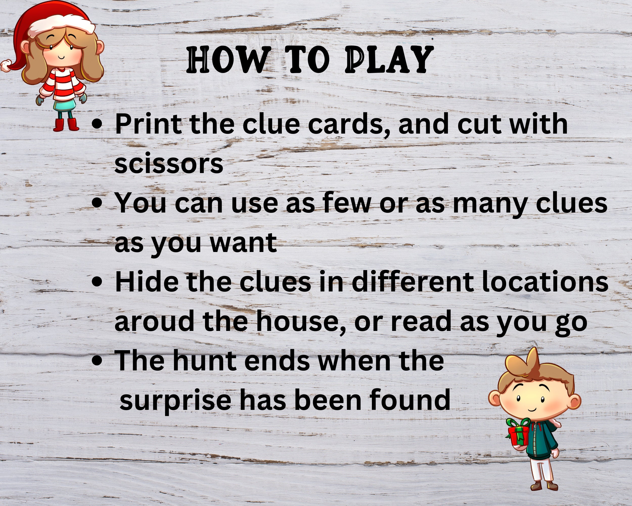 Printable Indoor Christmas Scavenger Hunt, Christmas Treasure Hunt ...