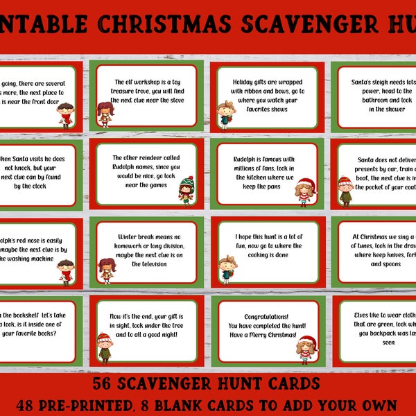 Indoor Christmas Scavenger Hunt - Etsy