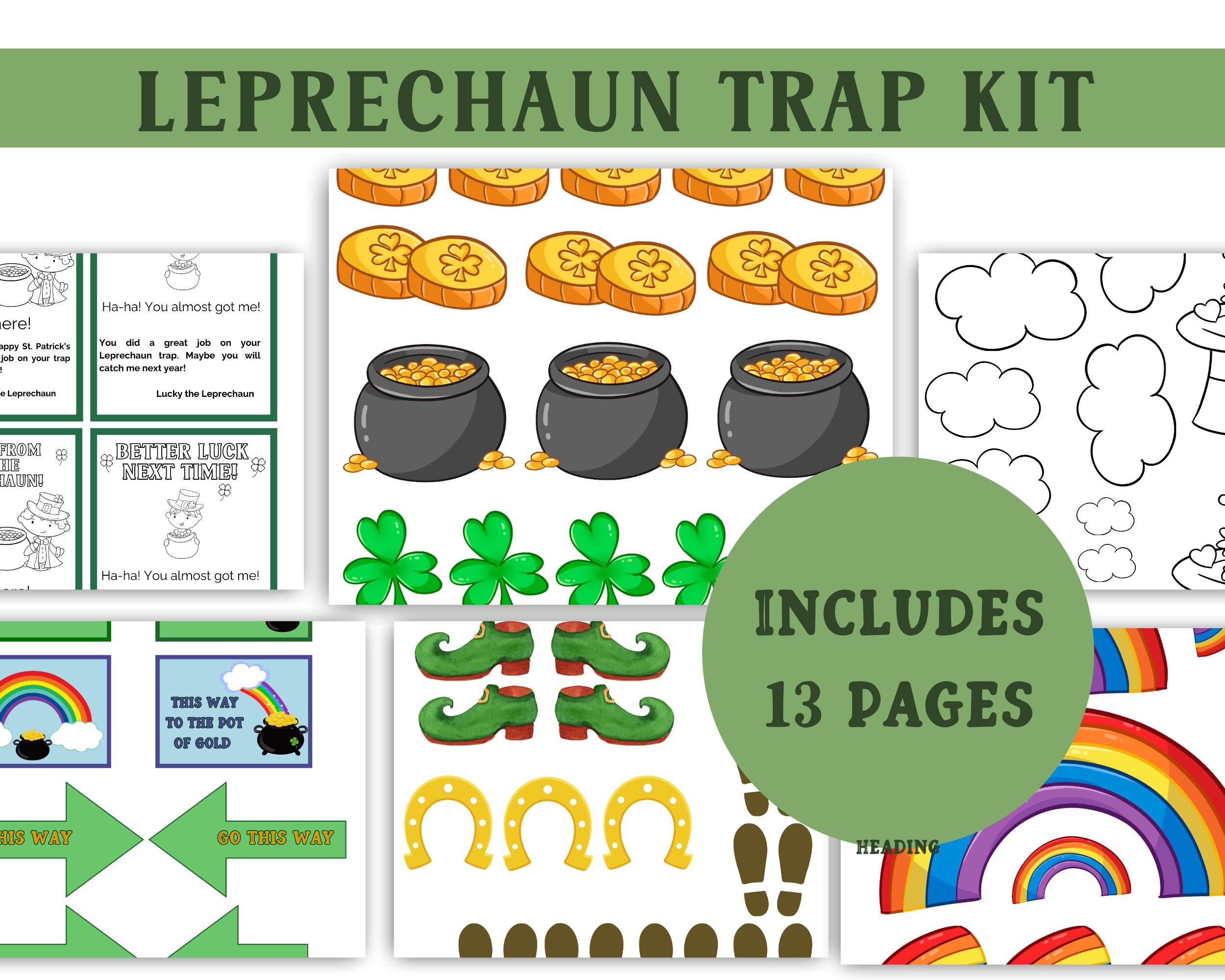 Printable Leprechaun Trap Kit, St. Patrick's Day Activity for Kids ...