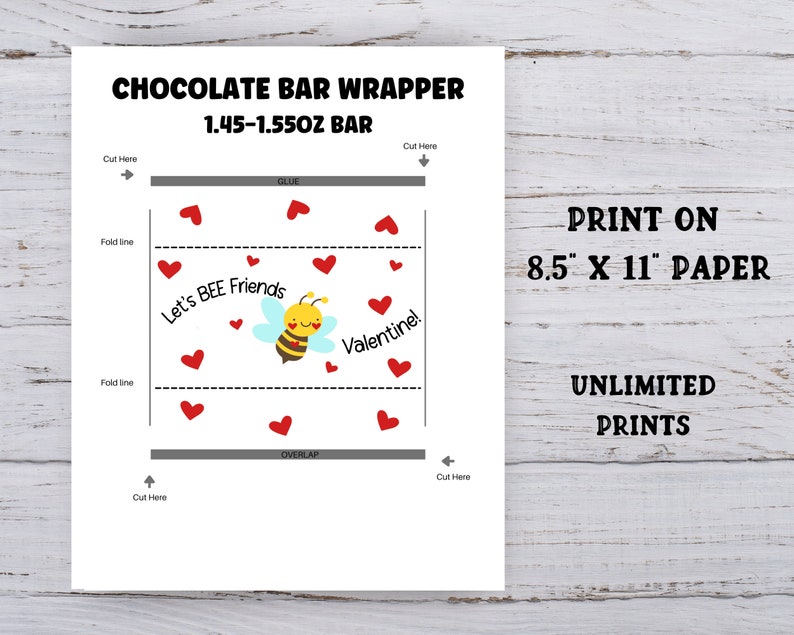 Valentines Day Printable Candy Bar Wrapper, Valentines Day Party Favor ...
