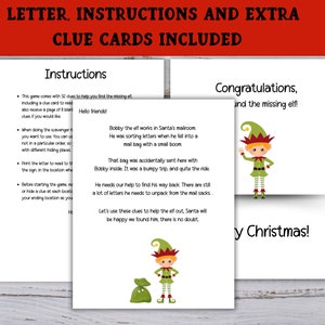 Indoor Christmas Scavenger Hunt, Christmas Treasure Hunt, Find the Elf ...