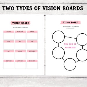 Vision and Goal Planner, Printable Manifestation Journal, Habit Tracker ...