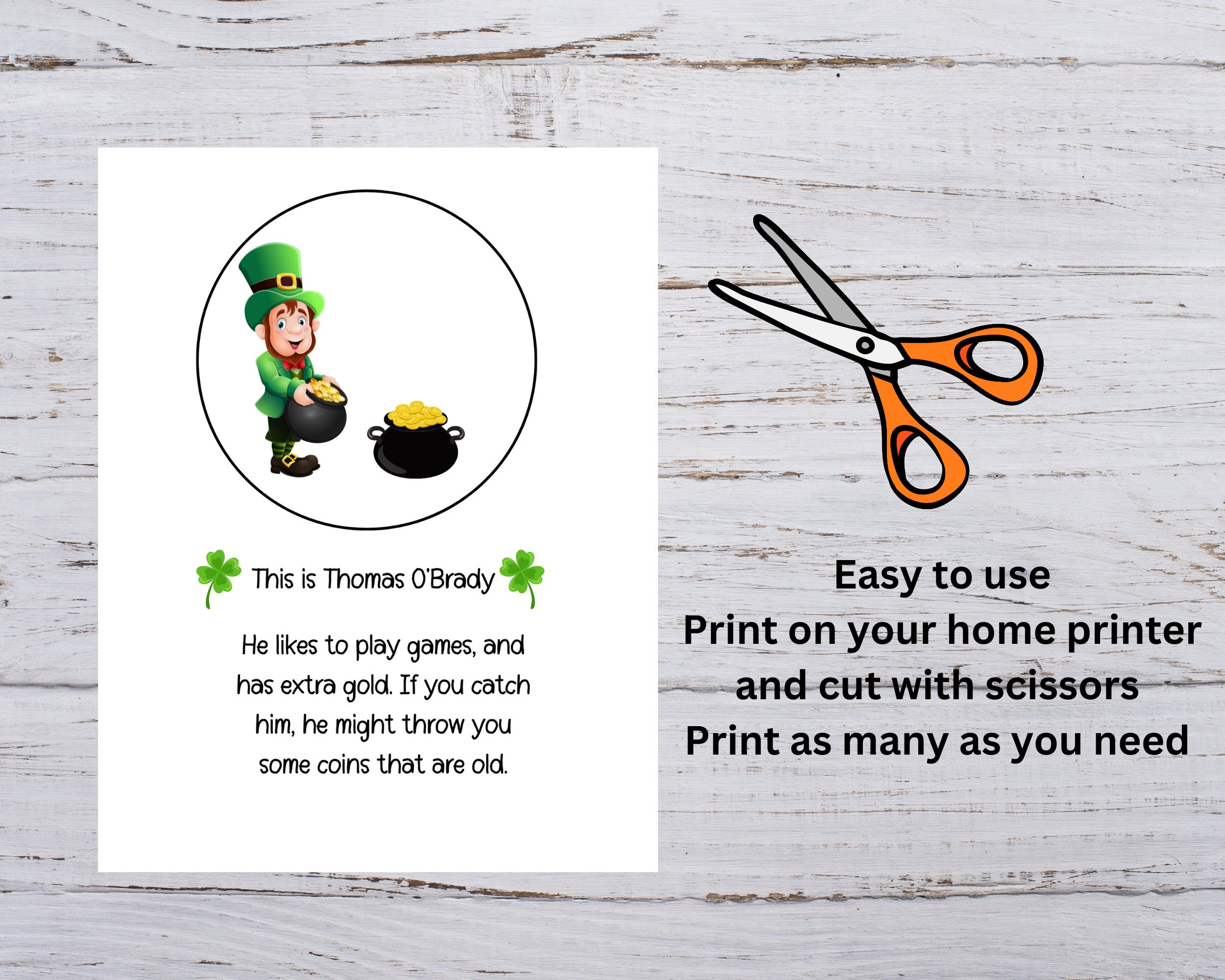 Leprechaun Treasure Hunt for Kids, Leprechaun Hunt Game, Printable St ...
