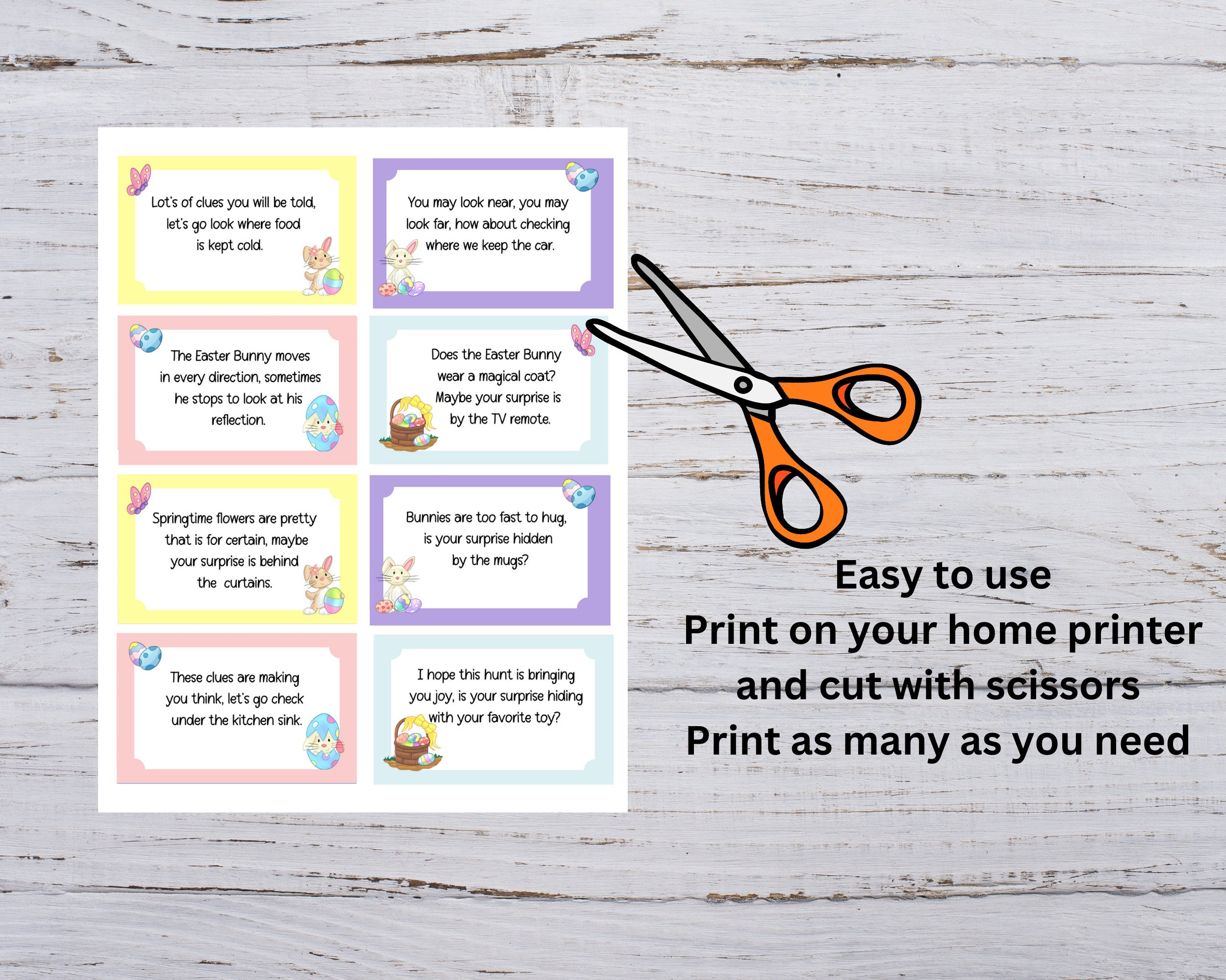 Easter Indoor Scavenger Hunt, Easter Treasure Hunt for Kids, Printable ...