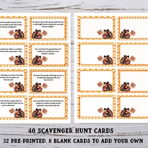 Thanksgiving Turkey Treasure Hunt for Kids, Family Scavenger Hunt Game ...