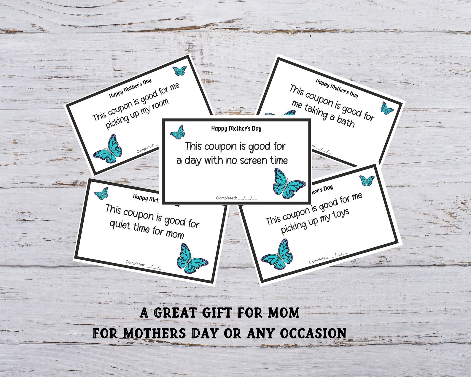 Printable Mother's Day Coupons, Mother's Day Gift, Gift Coupons for Mom ...
