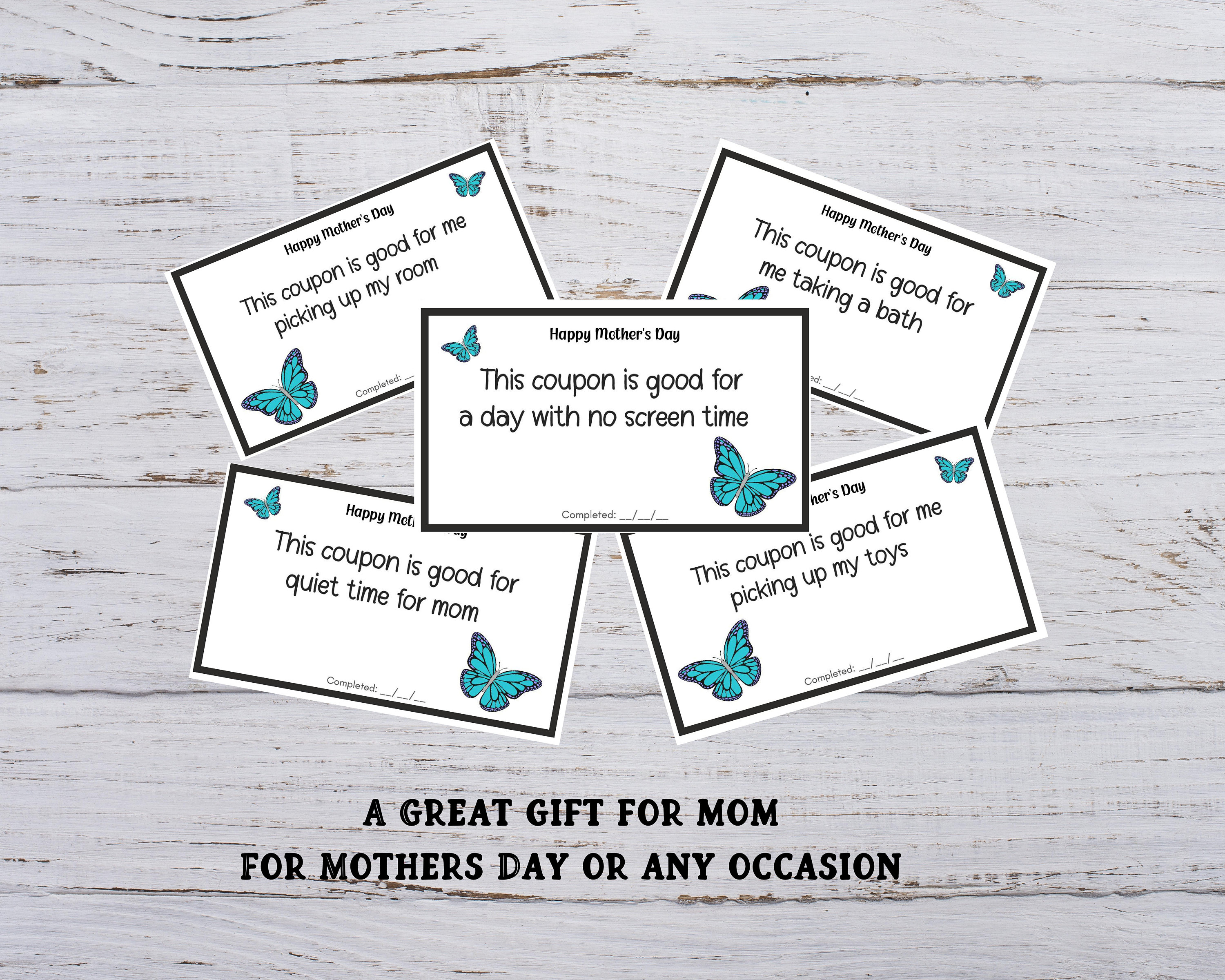 Printable Mother's Day Coupons, Mother's Day Gift, Gift Coupons for Mom ...