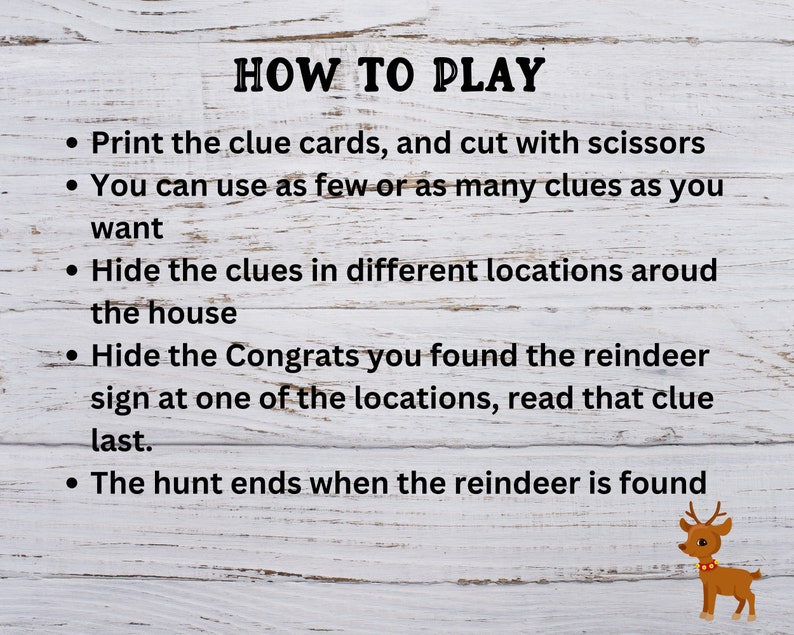 Indoor Christmas Treasure Hunt, Christmas Scavenger Hunt for Kids ...