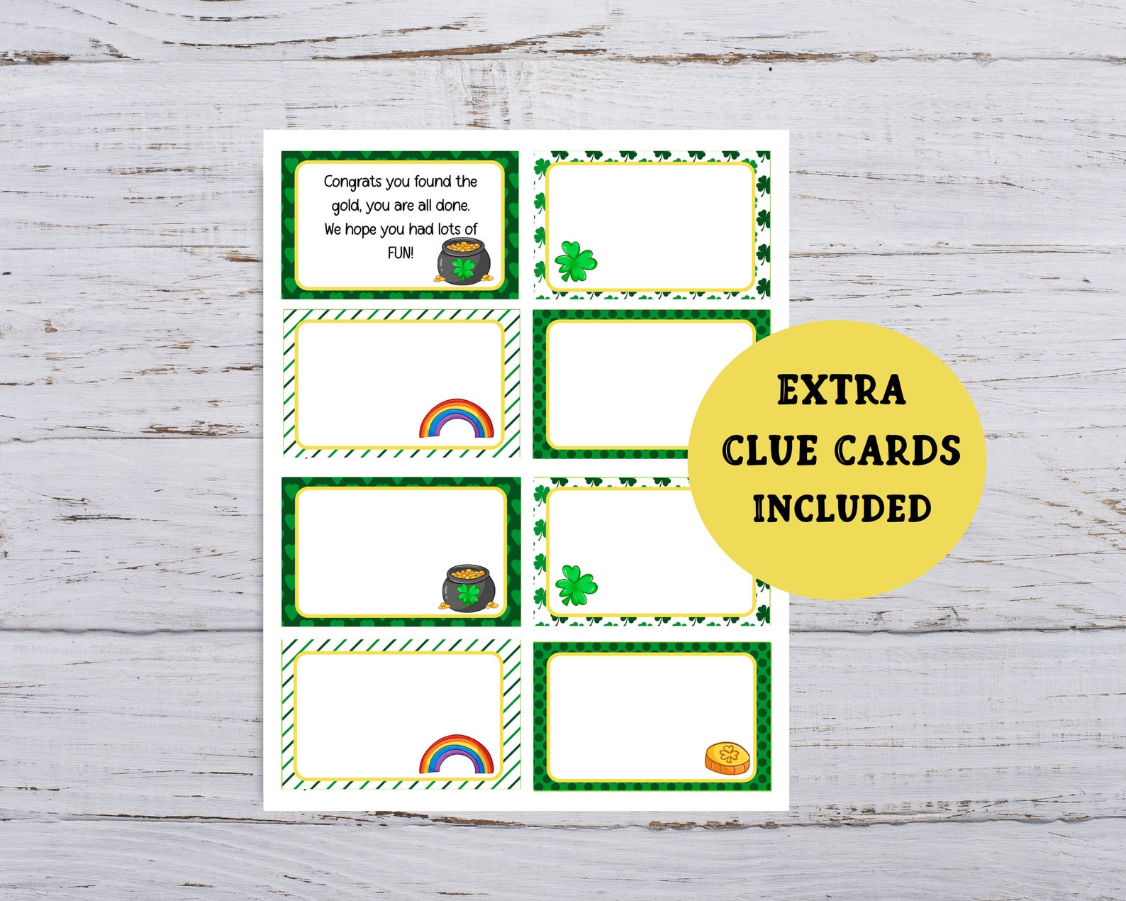 St Patrick's Day Treasure Hunt Game, Scavenger Hunt for Kids, Kids ...