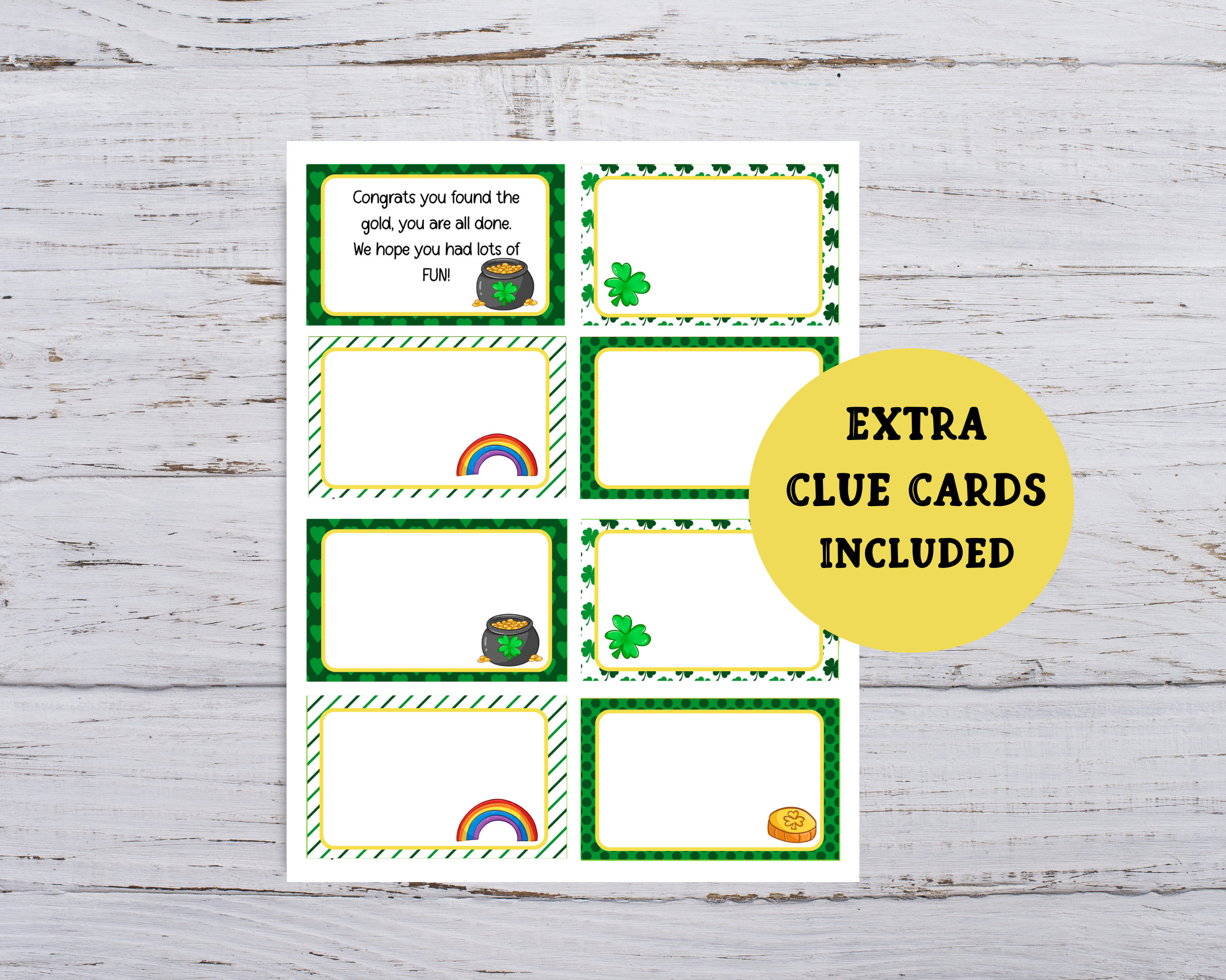 St Patrick's Day Treasure Hunt Game, Scavenger Hunt for Kids, Kids ...