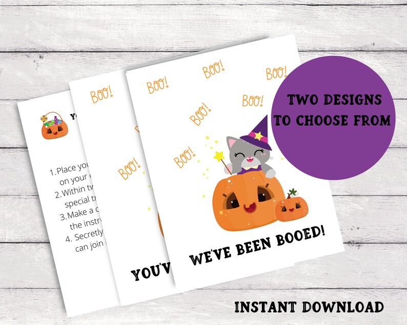 You've Been Booed Sign Bundle, Printable Booed Game Kit, Halloween ...