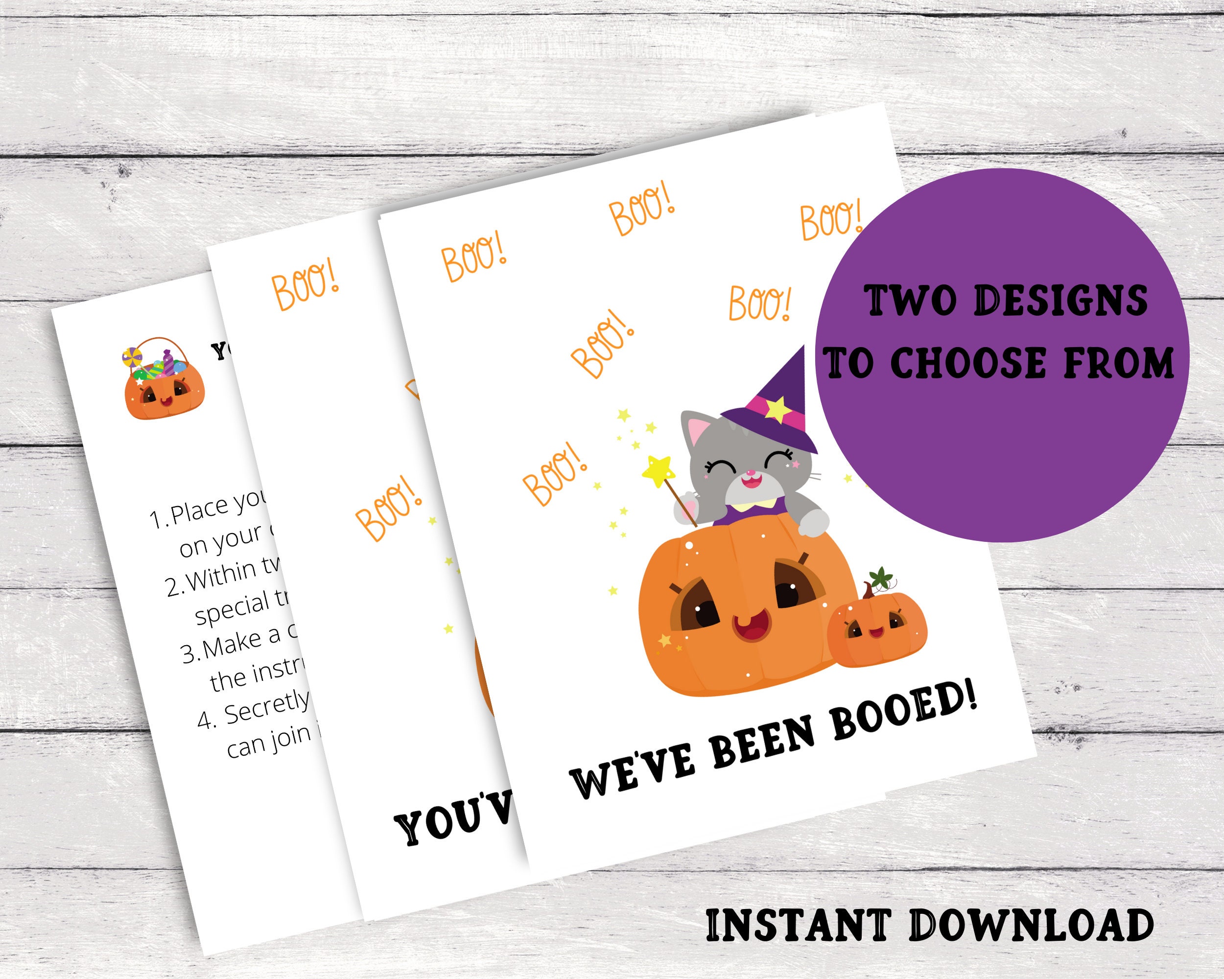 You've Been Booed Sign Bundle, Printable Booed Game Kit, Halloween ...