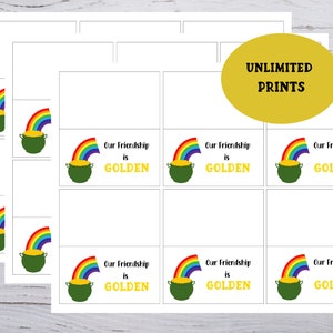 St Patricks Day Rainbow Treat Bag Toppers. Printable Party Favors ...