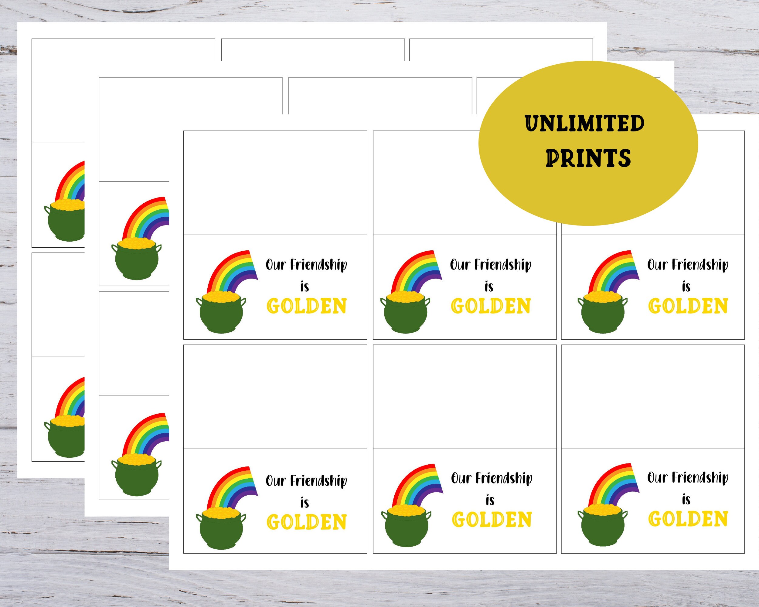 St Patricks Day Rainbow Treat Bag Toppers. Printable Party Favors ...