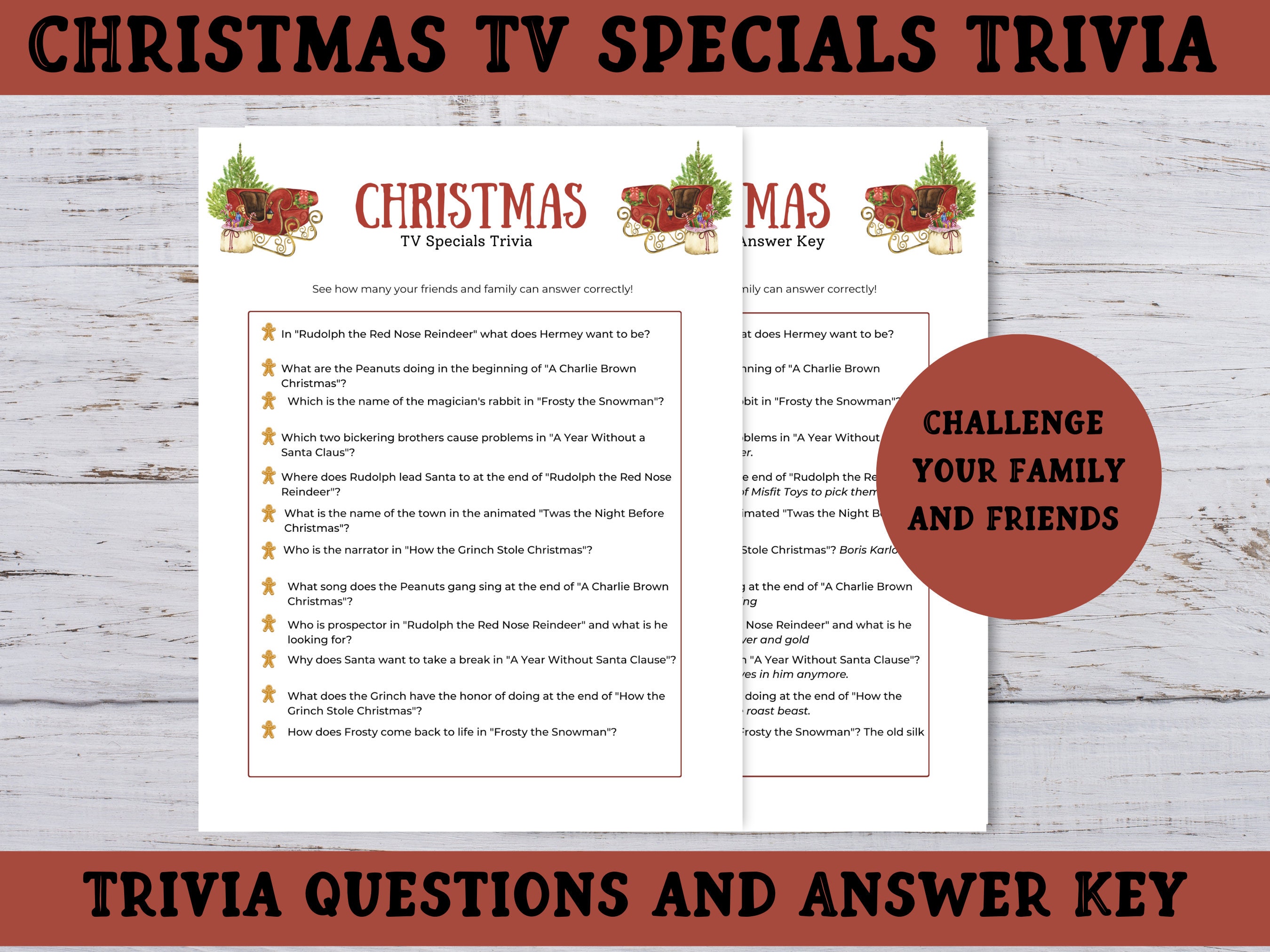 Christmas Specials Trivia Game, Printable Christmas Trivia Party Game ...