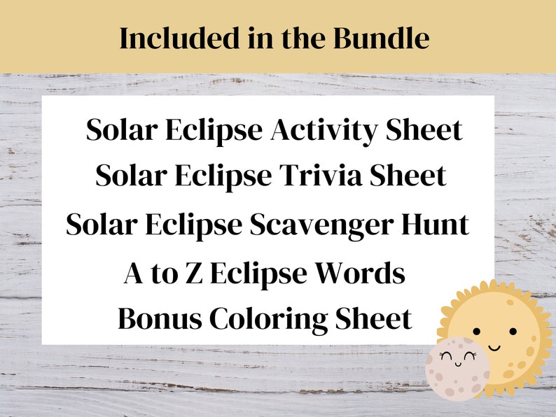 Solar Eclipse Activity Bundle, Solar Eclipse Scavenger Hunt, Solar ...