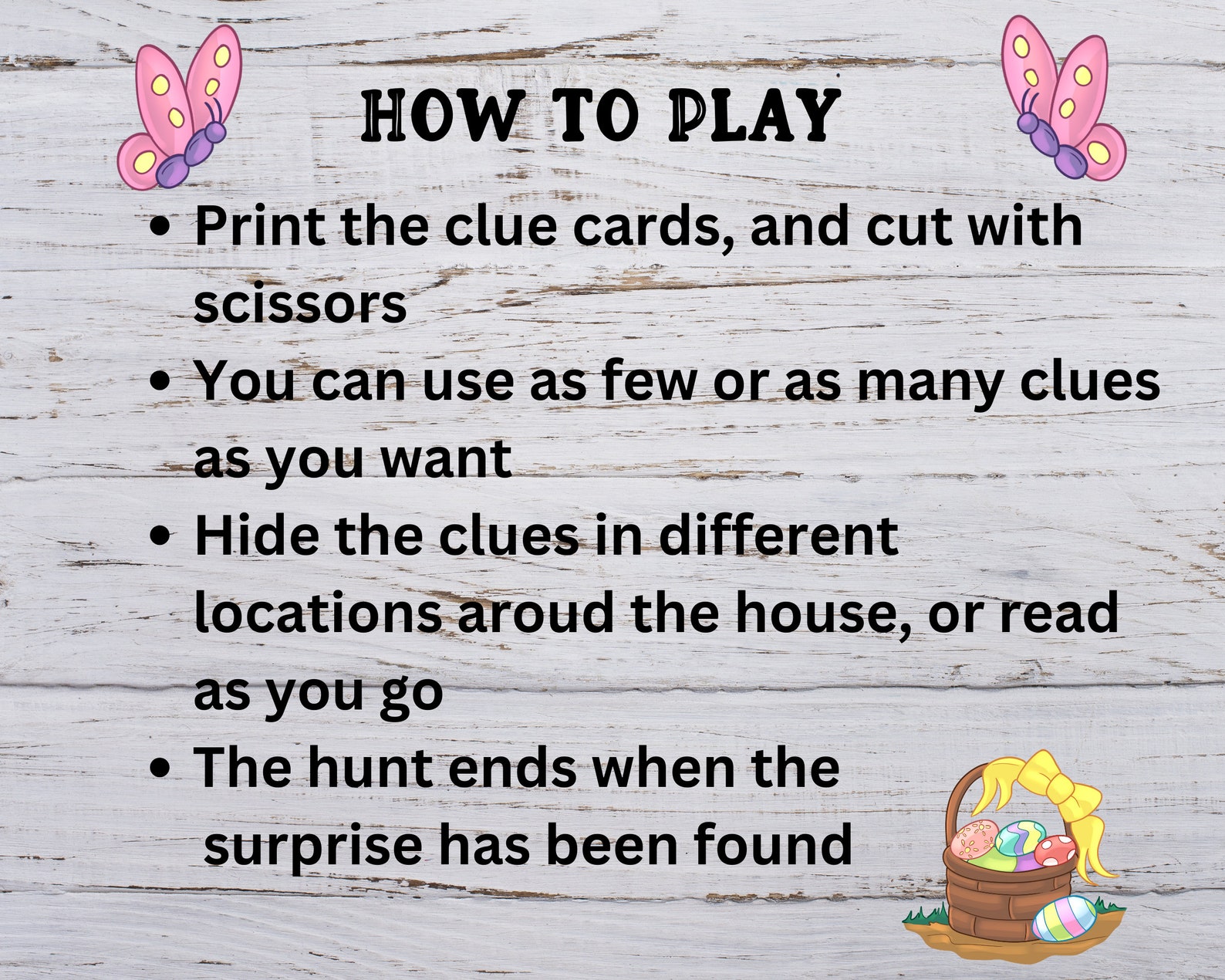 Easter Indoor Scavenger Hunt, Easter Treasure Hunt for Kids, Printable ...