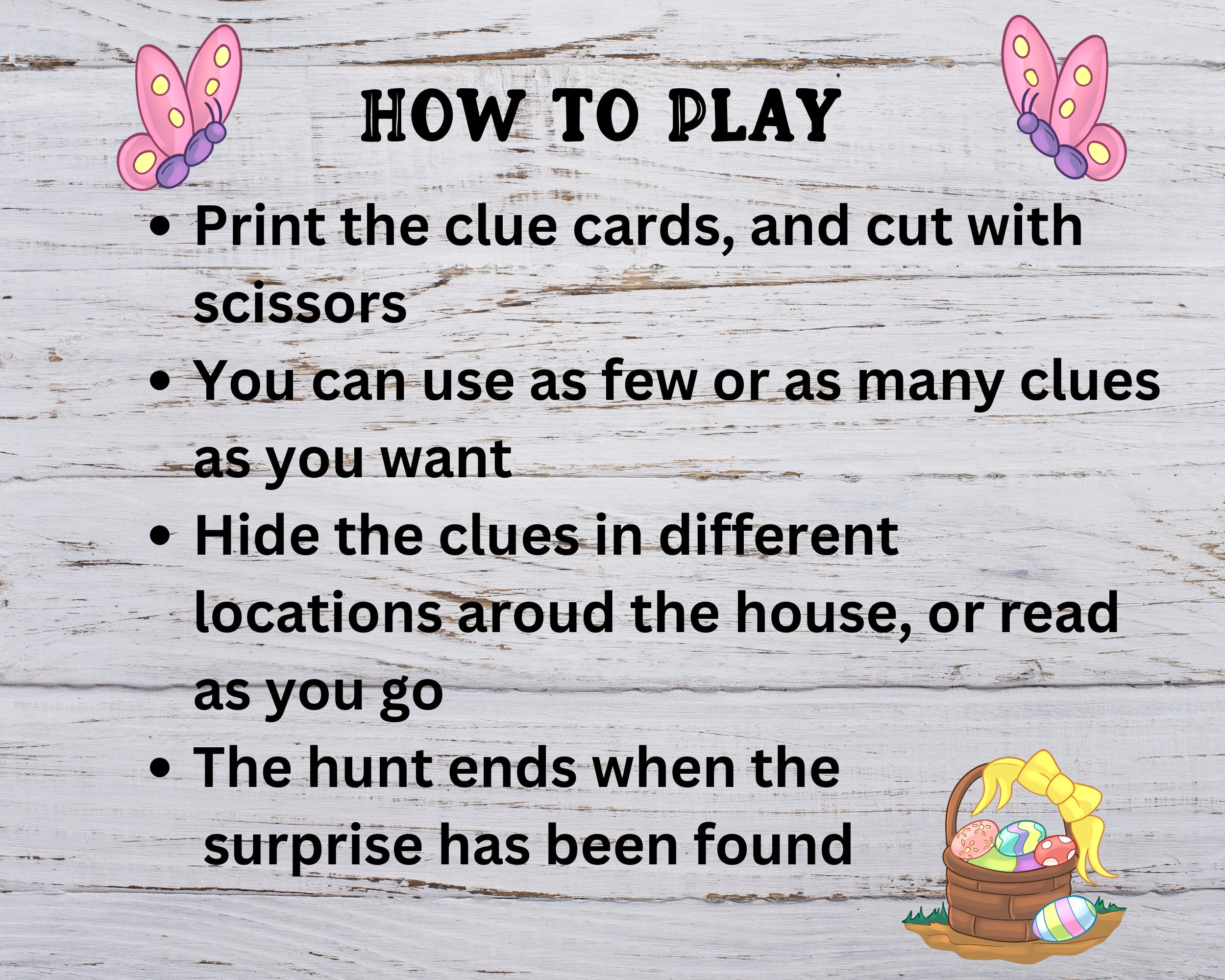 Easter Indoor Scavenger Hunt, Easter Treasure Hunt for Kids, Printable ...