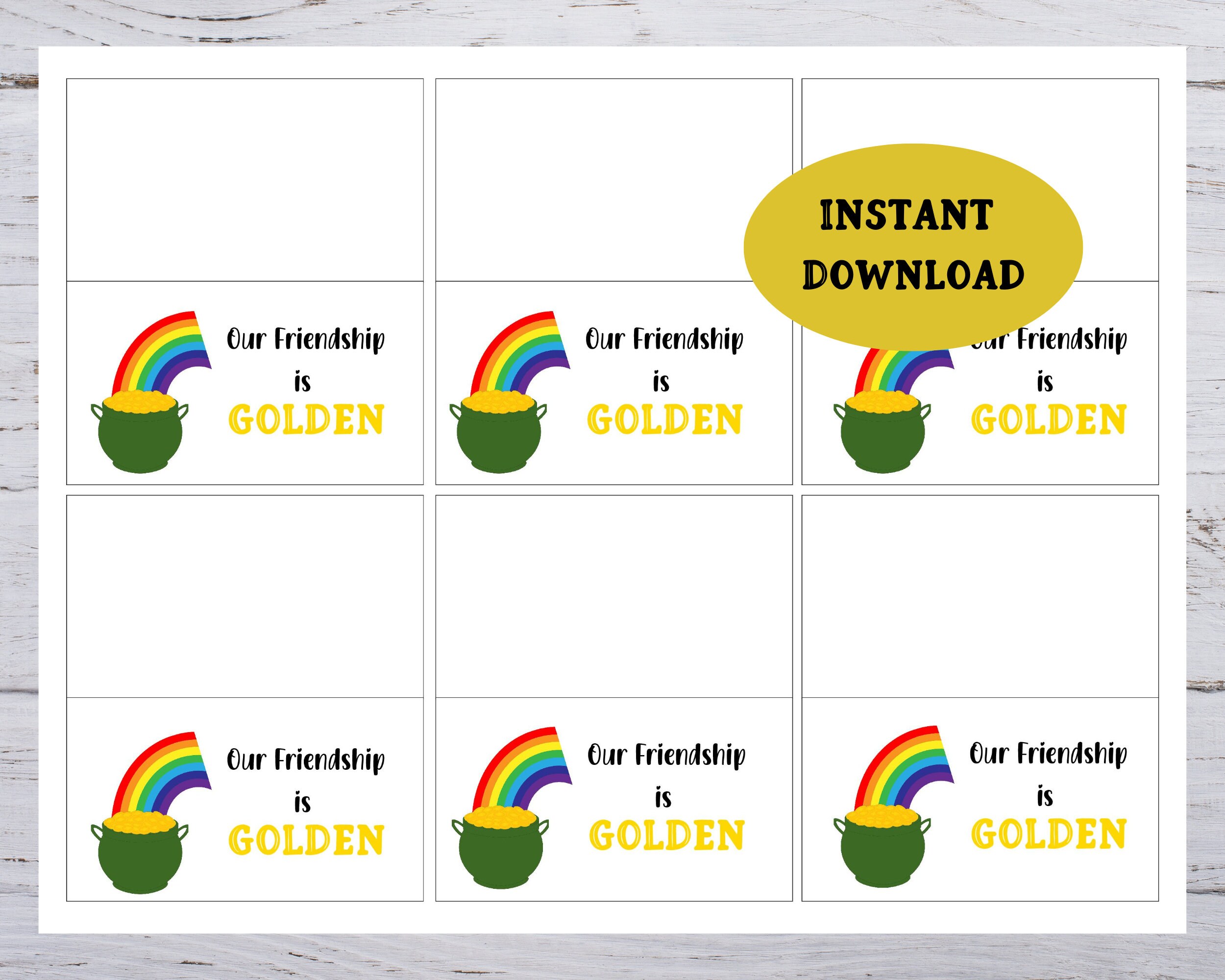 St Patricks Day Rainbow Treat Bag Toppers. Printable Party Favors ...