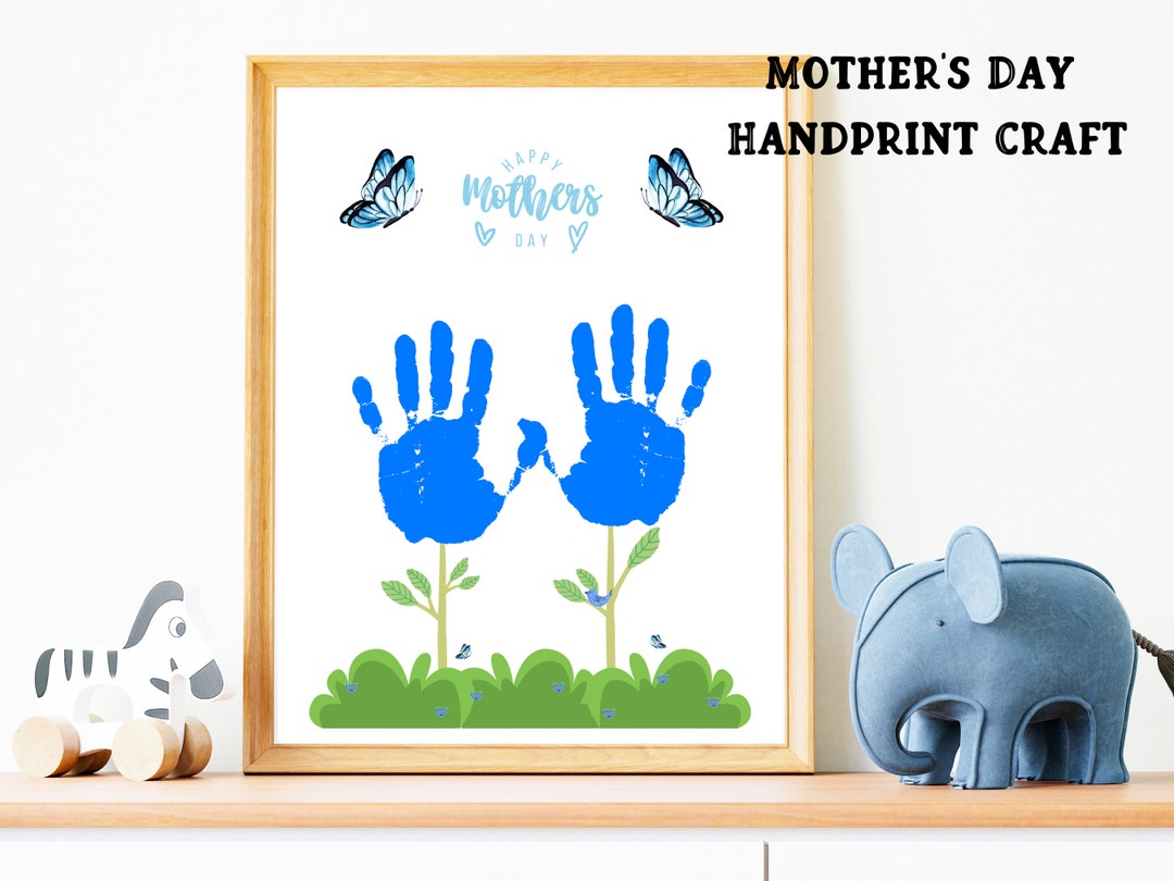 Happy Mothers Day Handprint Gift Printable Handprint Craft - Etsy