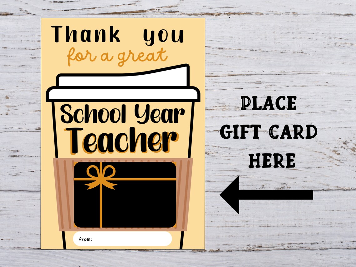 Teacher Appreciation Gift Card Holder, Teacher Thank You Gift ...