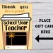 Teacher Appreciation Gift Card Holder, Teacher Thank You Gift ...
