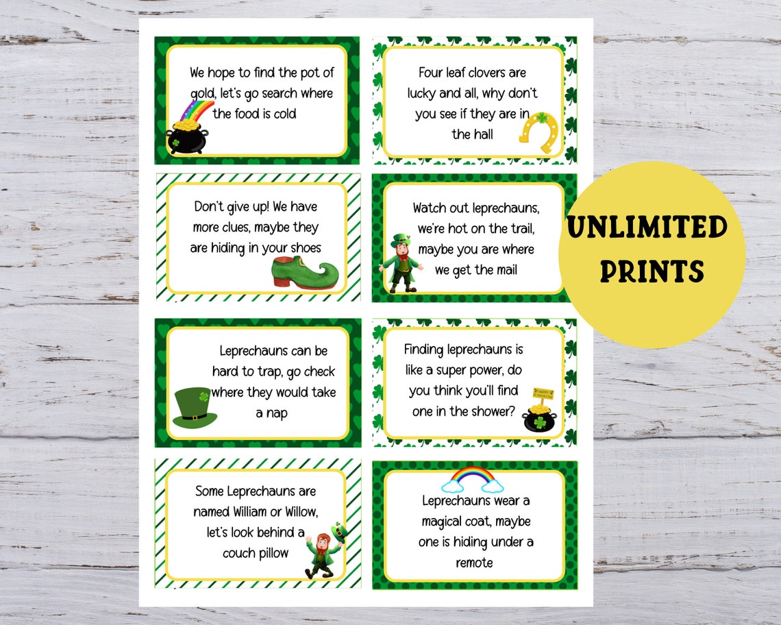 Leprechaun Treasure Hunt for Kids, Leprechaun Hunt Game, Printable St ...
