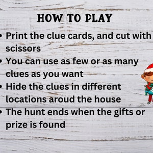 Printable Indoor Christmas Scavenger Hunt Christmas Treasure - Etsy