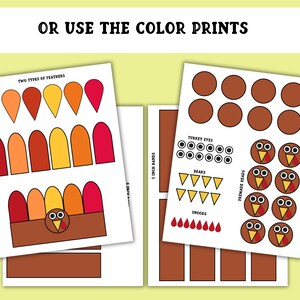 Thanksgiving Printable Napkin Rings Kit, Turkey Craft Kit for Kids ...