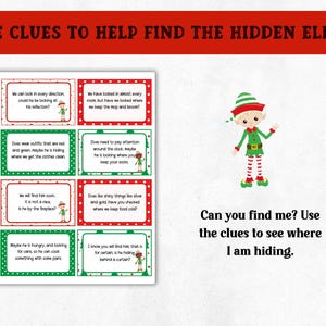 Hidden Christmas Elf Treasure Hunt, Boy Elf Scavenger Hunt. Christmas ...