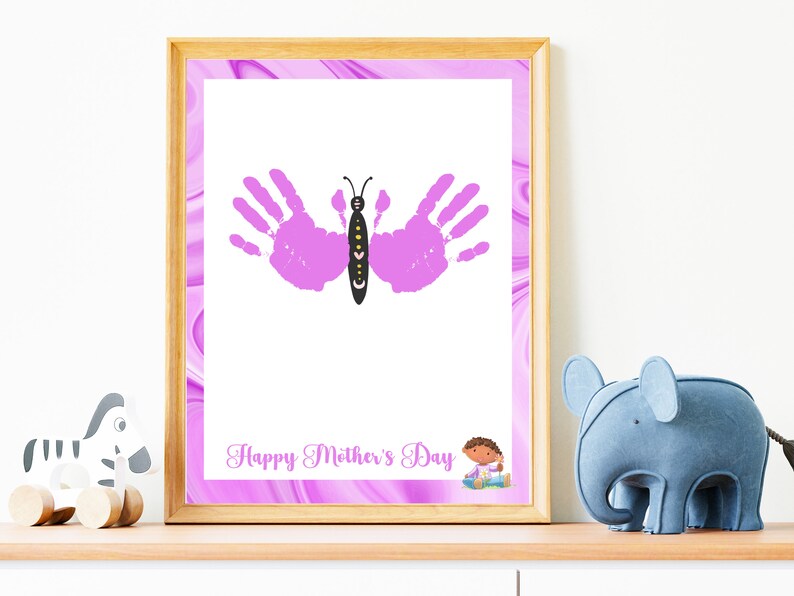 Mother's Day Butterfly Handprint Craft, Mother's Day Keepsake ...