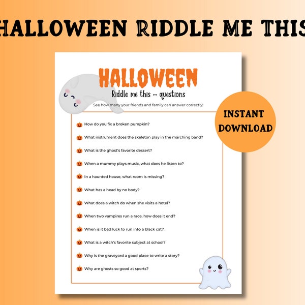 Riddle Me This Halloween - Etsy