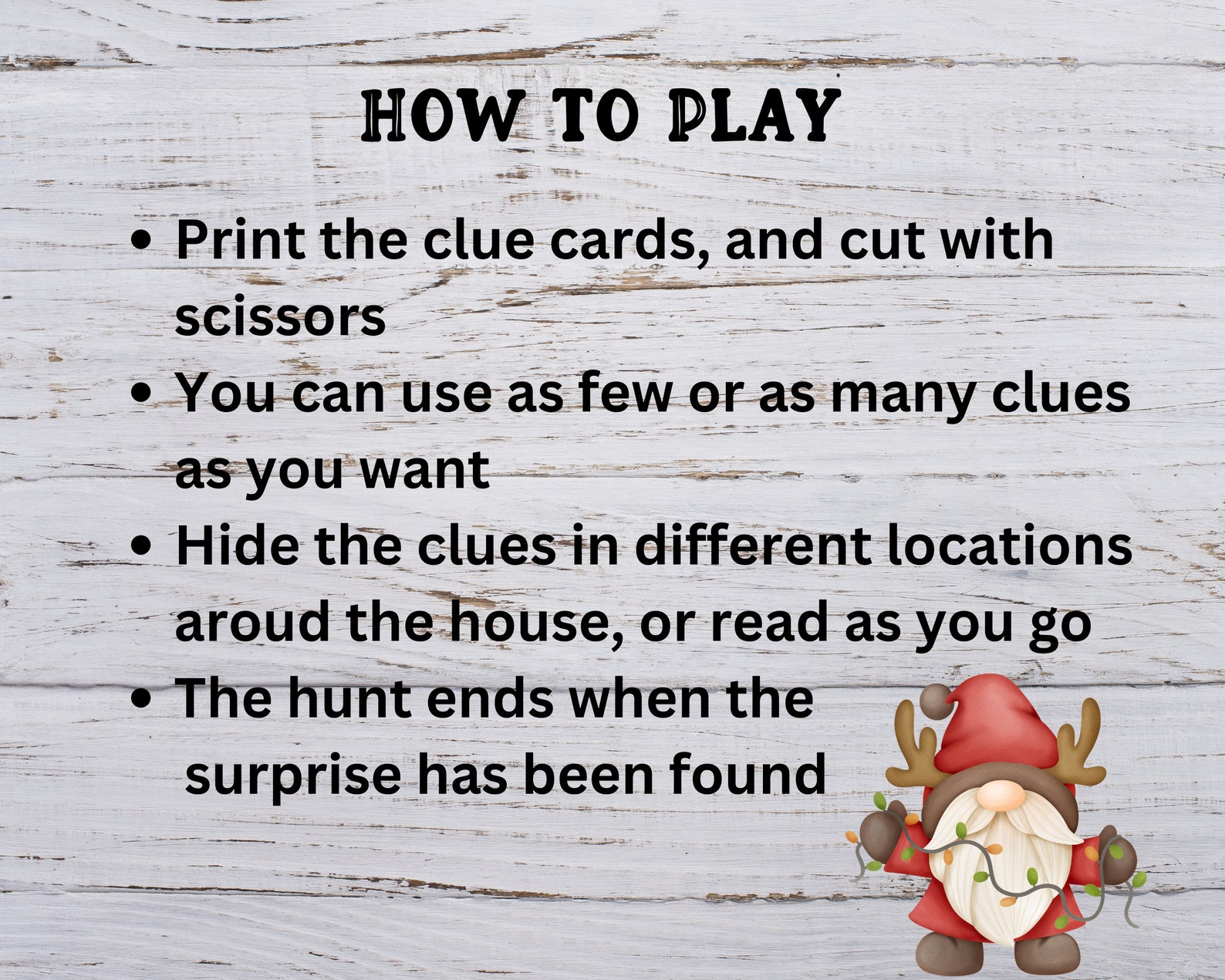 Christmas Indoor Scavenger Hunt, Printable Treasure Hunt for Kids ...