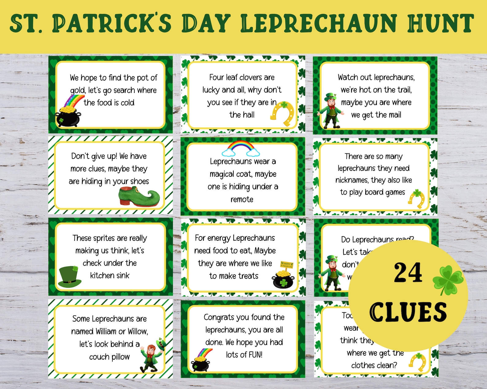 Leprechaun Treasure Hunt for Kids, Leprechaun Hunt Game, Printable St ...