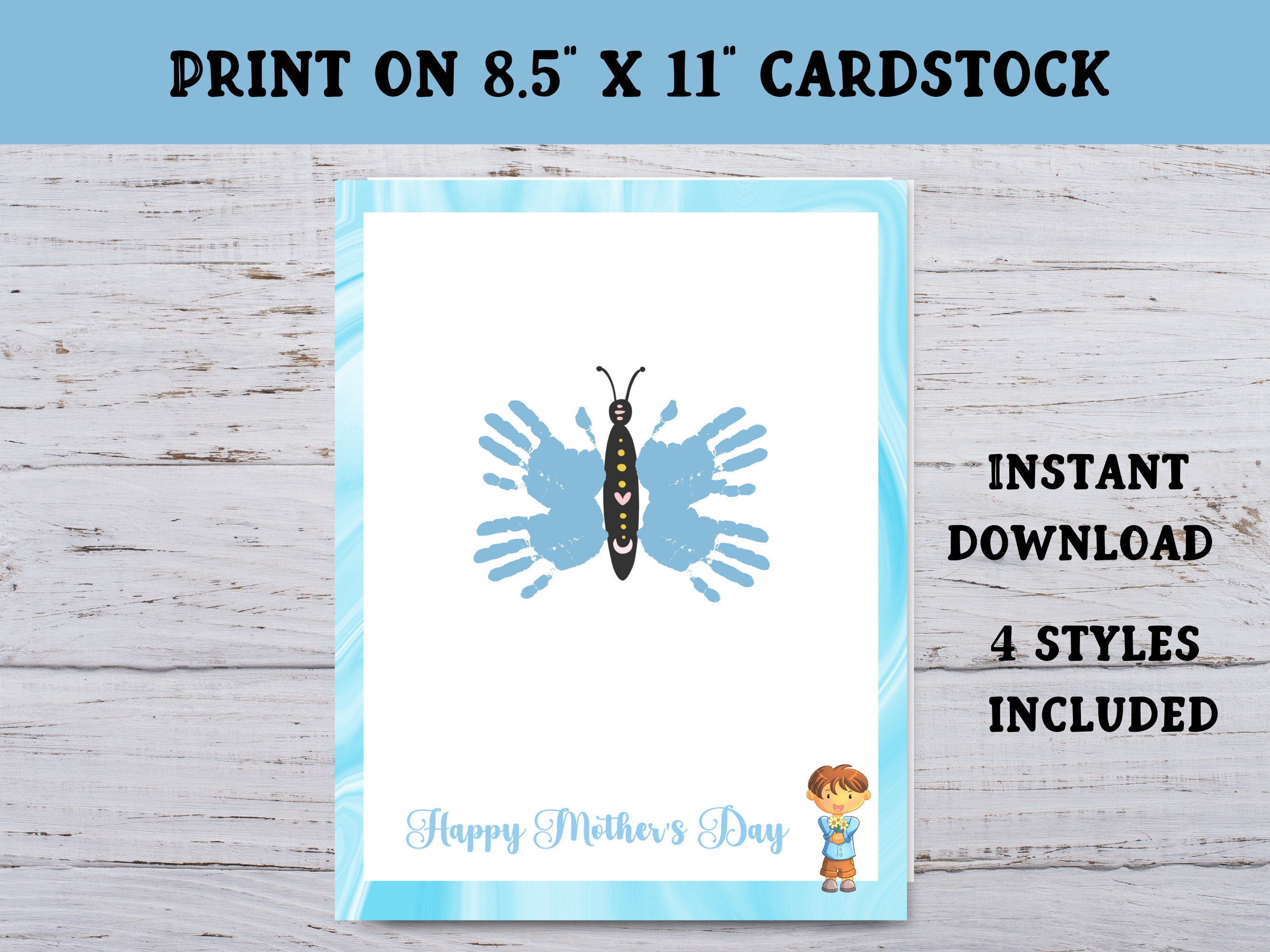 Mother's Day Butterfly Handprint Craft, Mother's Day Keepsake ...