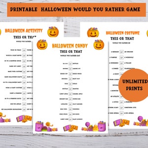 Halloween Would You Rather Game for Kids, Classroom Halloween Activity ...