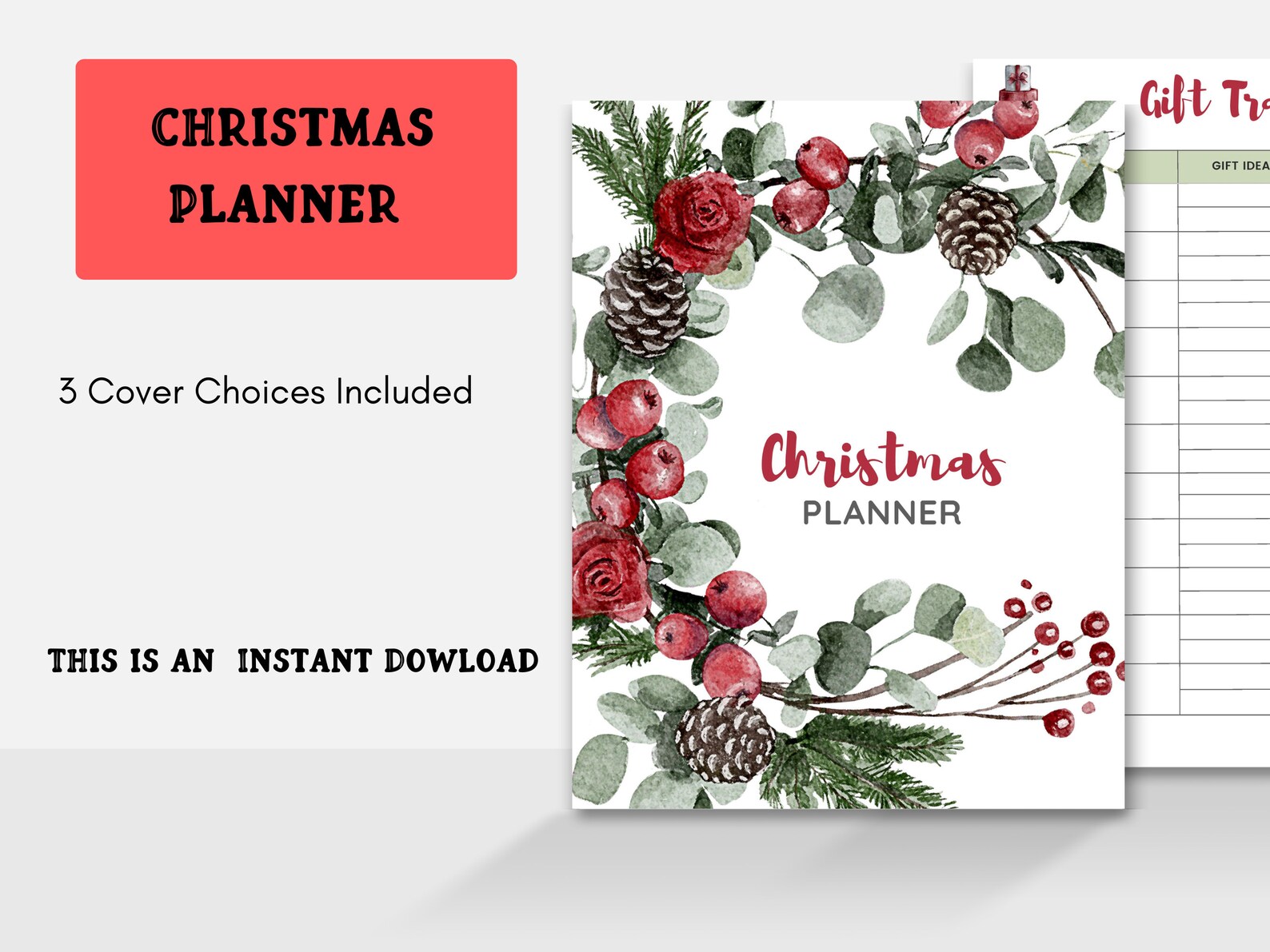 Printable Christmas Planner, Holiday Organizer, Fillable Planner Pages ...
