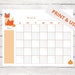 Printable Fox Fall Calendar Page, Printable Calendar Page, Fall ...