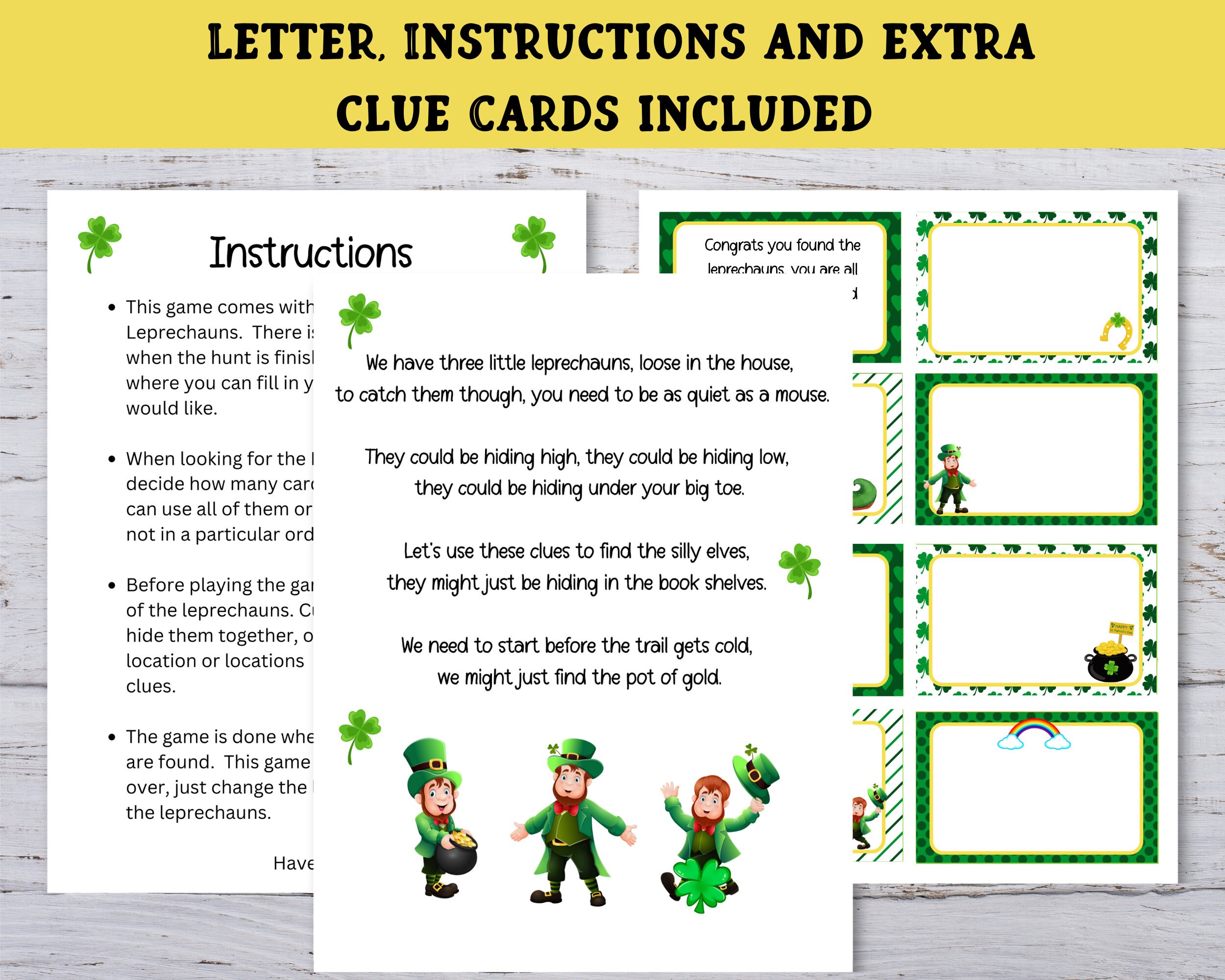 Leprechaun Treasure Hunt for Kids, Leprechaun Hunt Game, Printable St ...