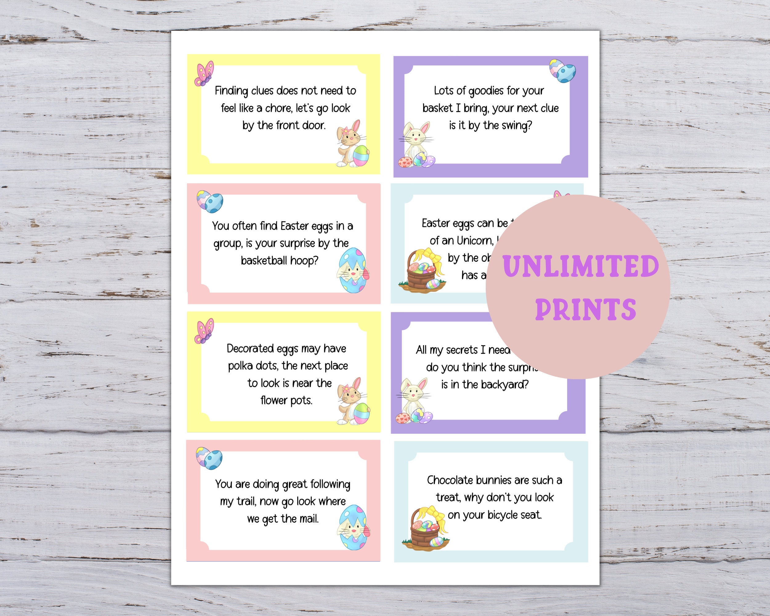 Easter Outdoor Scavenger Hunt, Printable Easter Treasure Hunt, Kids ...